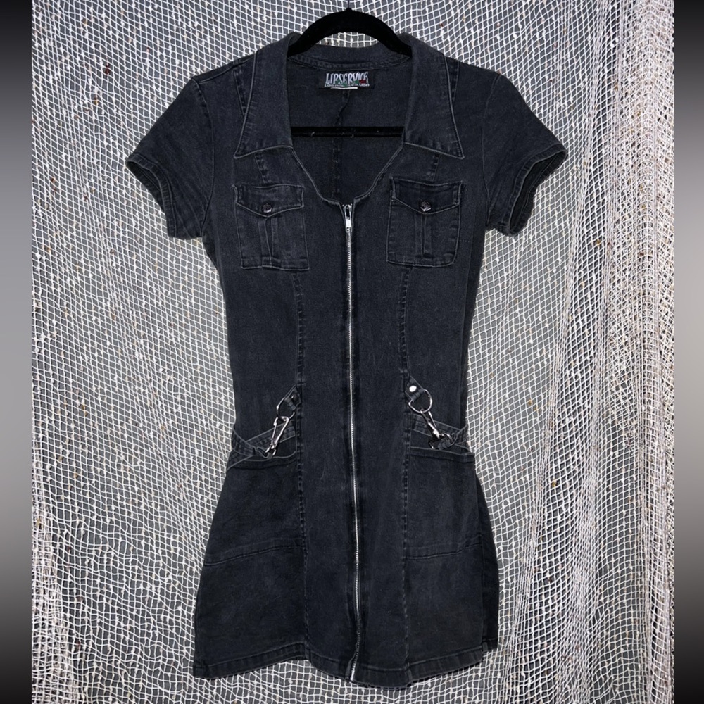 * Rare Vintage 1990s Rose Tag Lip Service Dress * - Gem